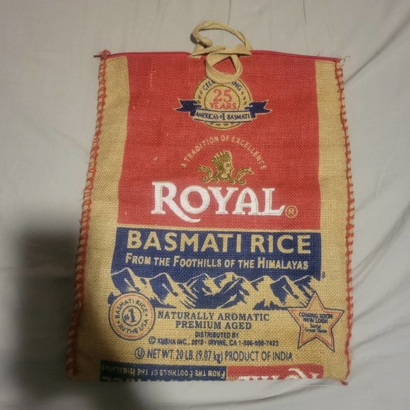 Royal Basmati | Bags | Royal Basmati Rice Burlap Tote Bag Beach Pool ...